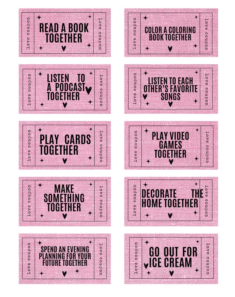 Printable Love Coupon Book for Couples| Editable Canva Template ...