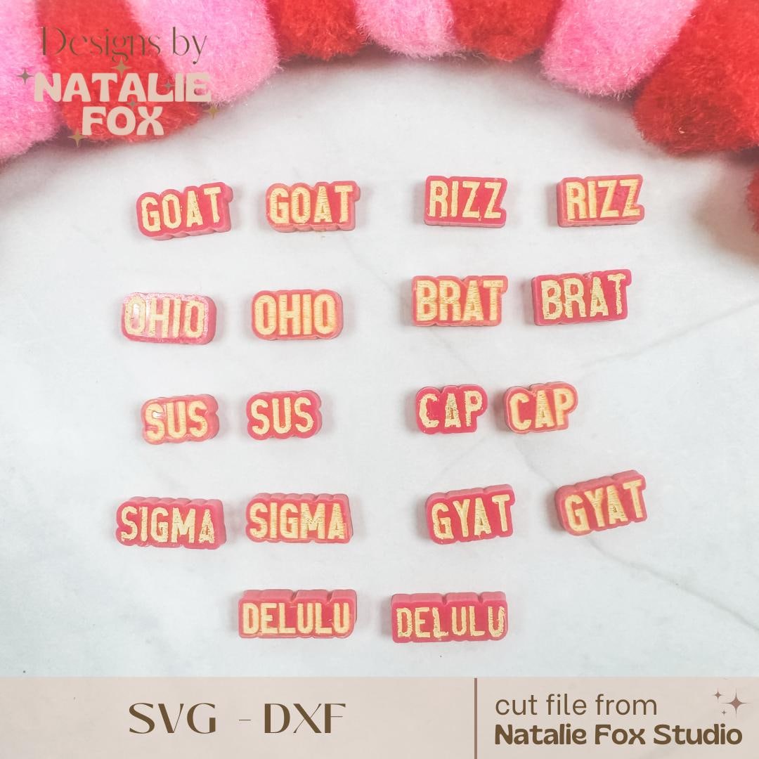 Gen Alpha Studs Digital File, Brat Laser File, Rizz Cut File, Sigma SVG ...
