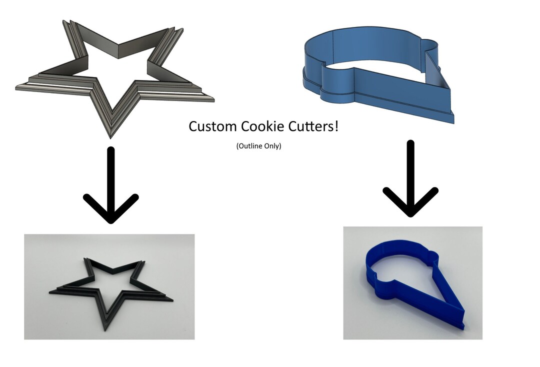 Custom Cookie Cutters Outline Only - Etsy