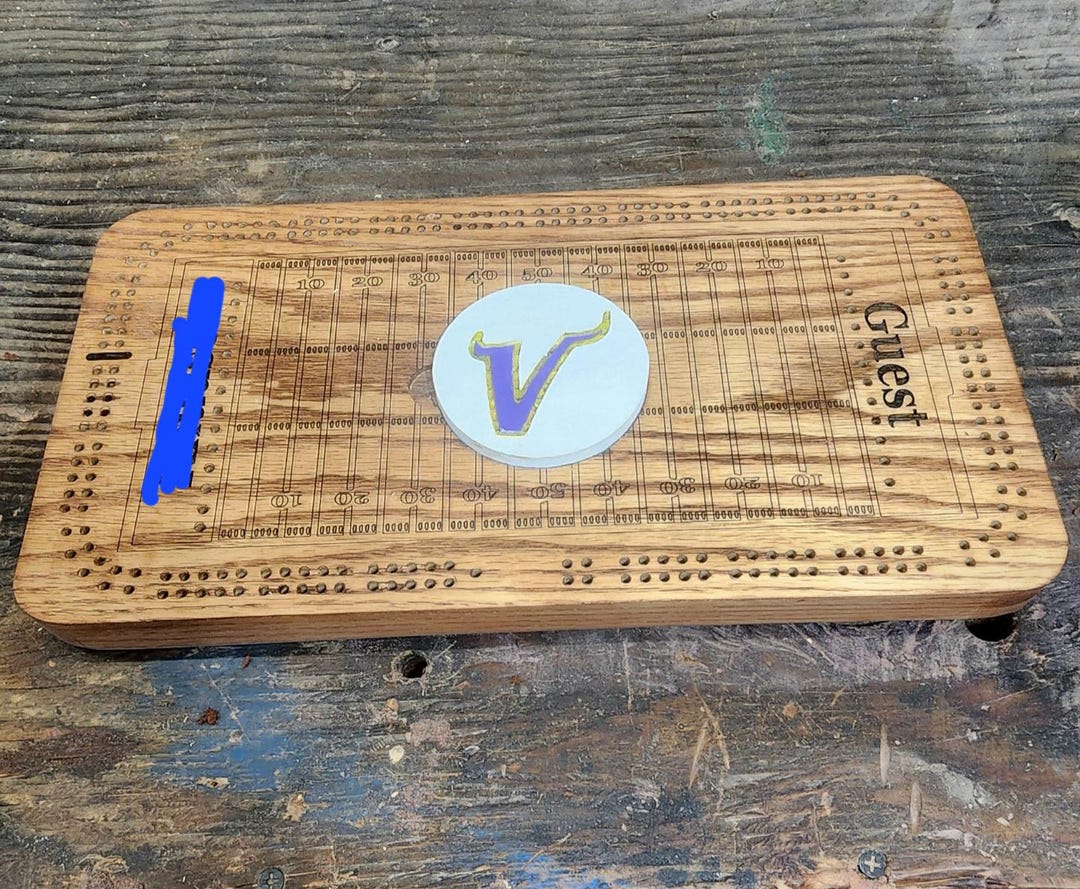 2 Player Football Field Cribbage Board - Etsy