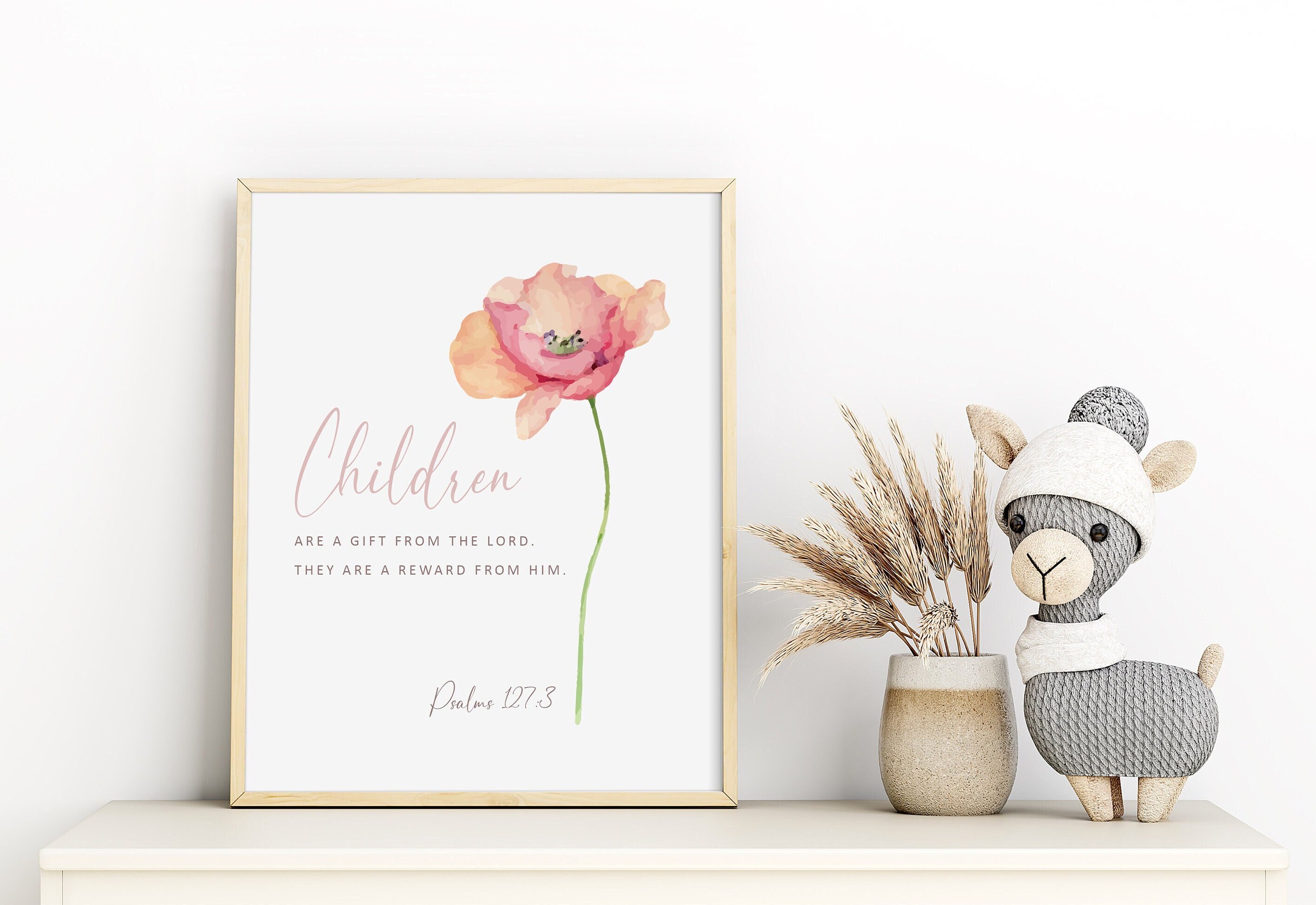 Psalm 127:3, Nursery Christian Decor, Christian Nursery Wall Art ...