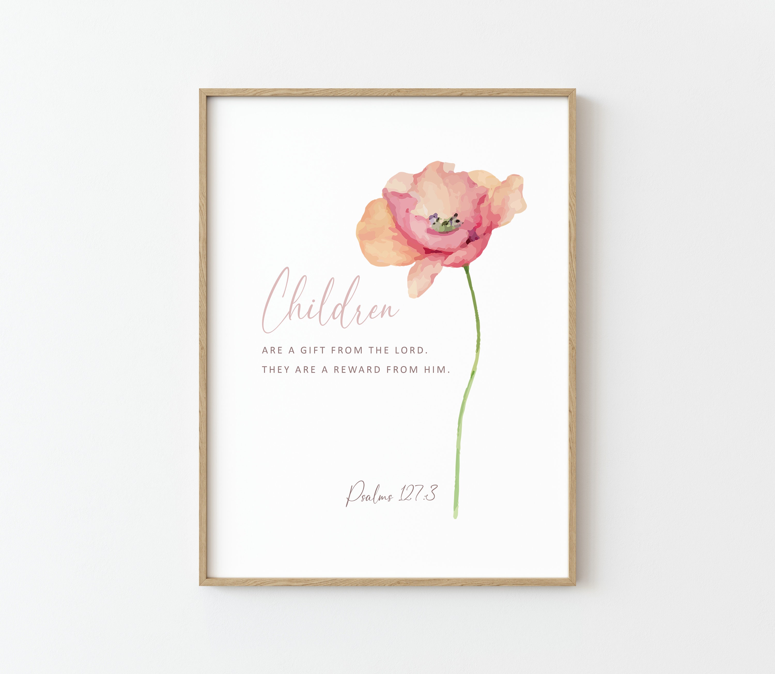 Psalm 127:3, Nursery Christian Decor, Christian Nursery Wall Art ...