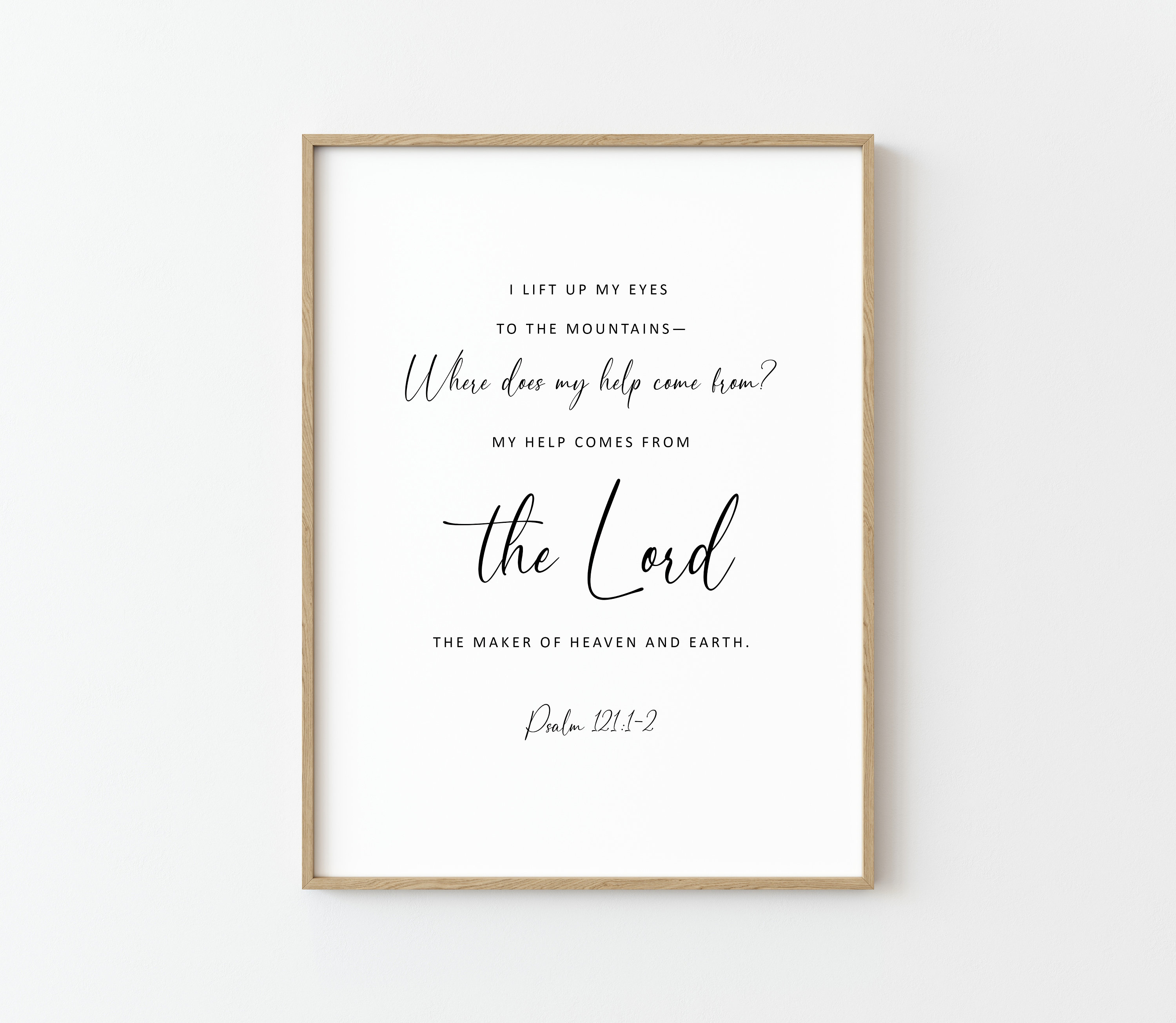 Psalm 121:1-2, Bible Verse Printable Art, Christian Wall Art, Digital ...