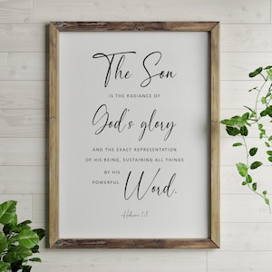Hebrews 1:3, Bible Verse Art - Vertical, Christian Wall Art, Digital ...