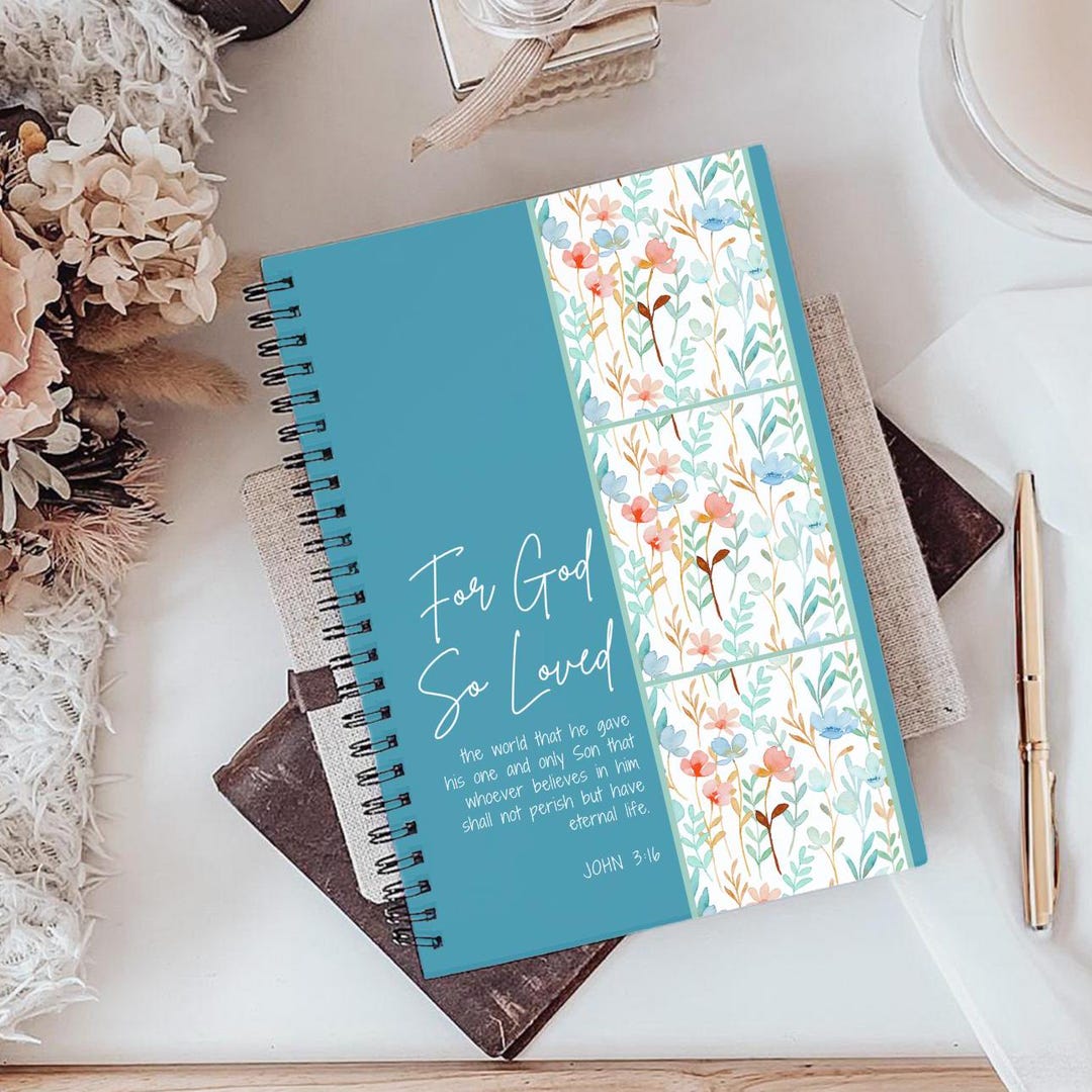 Personalized Spiral Notebook With Customized Bible Verse, Add Your ...
