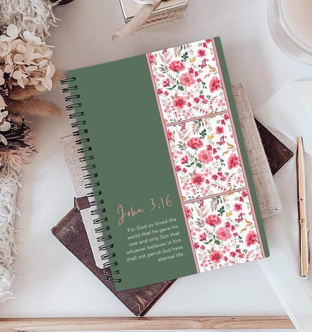 Personalized Spiral Notebook With Bible Verse Customization, Add Your ...