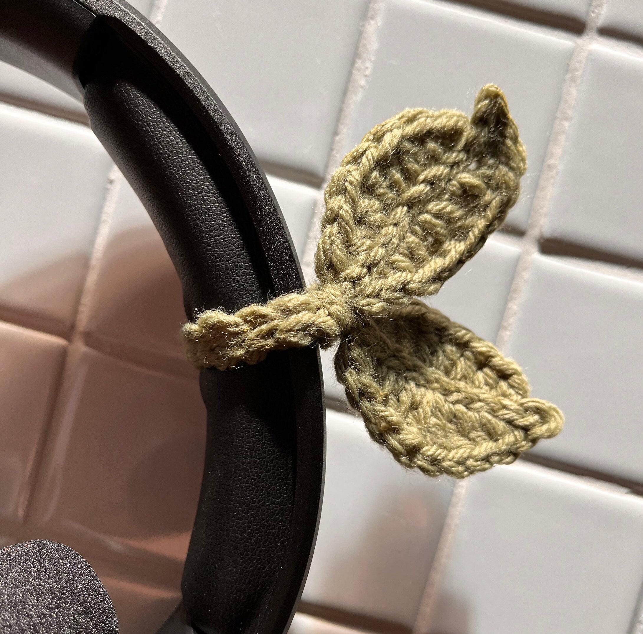 Crochet Sprout Headset, Headphone Decoration, Crochet Sprout Leaf, Leaf ...