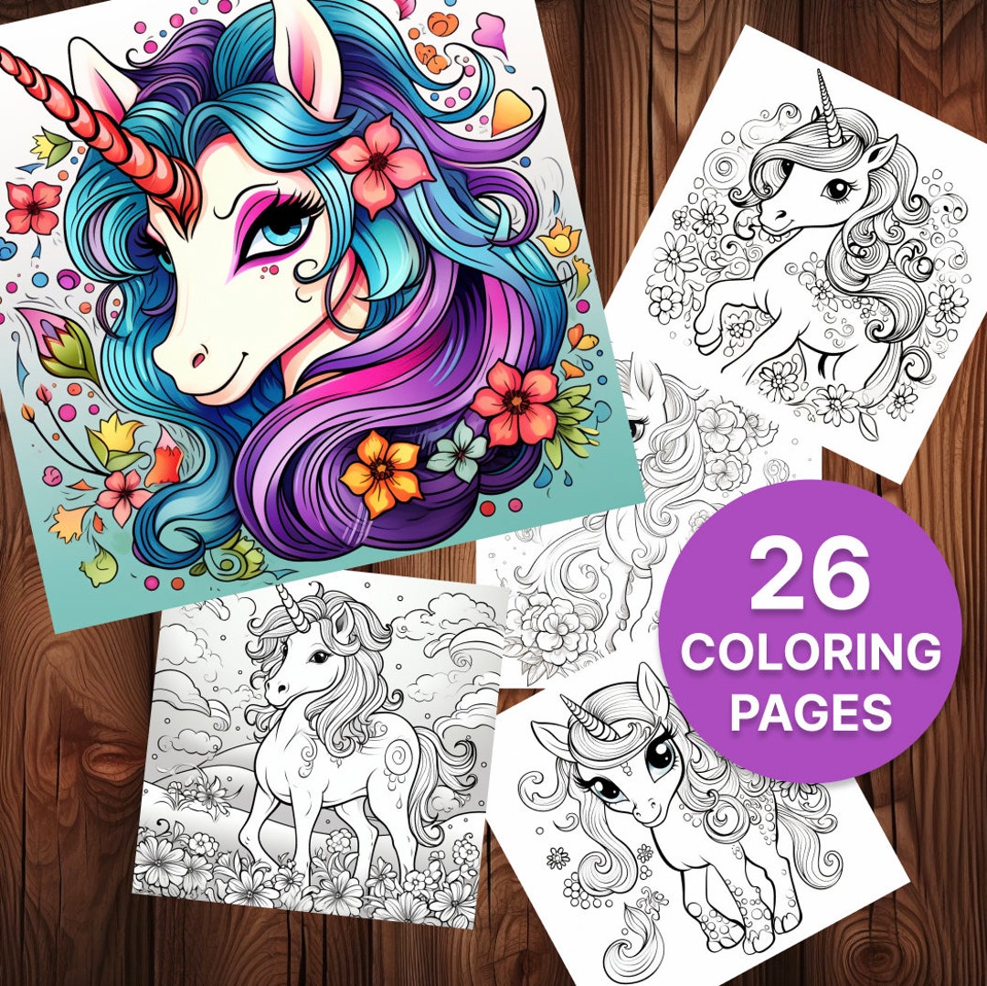 26 Printable Unicorn Coloring Pages for Kids - Preschool, Kindergarten ...