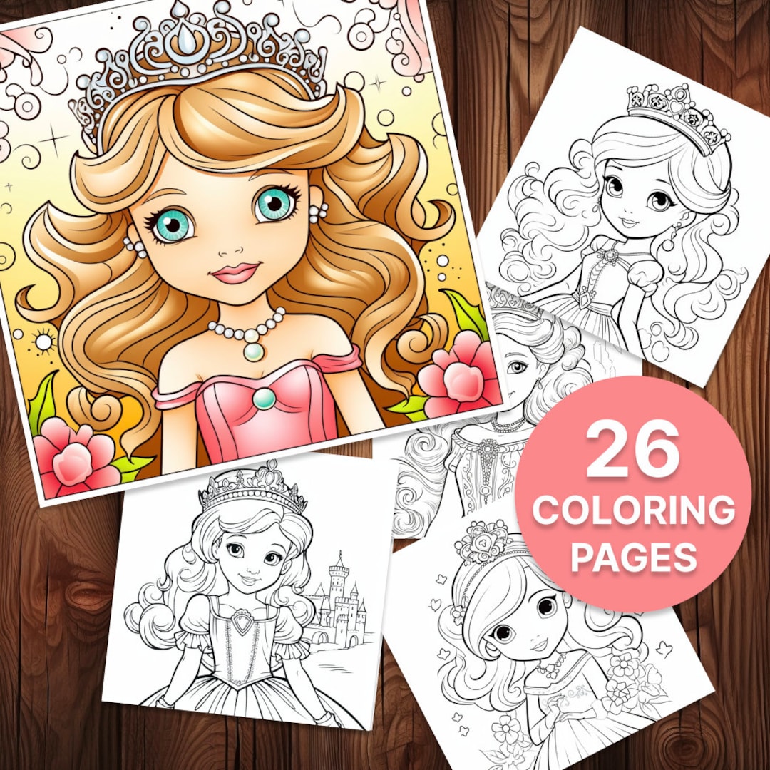 26 Printable Princess Coloring Pages for Kids - Preschool, Kindergarten ...