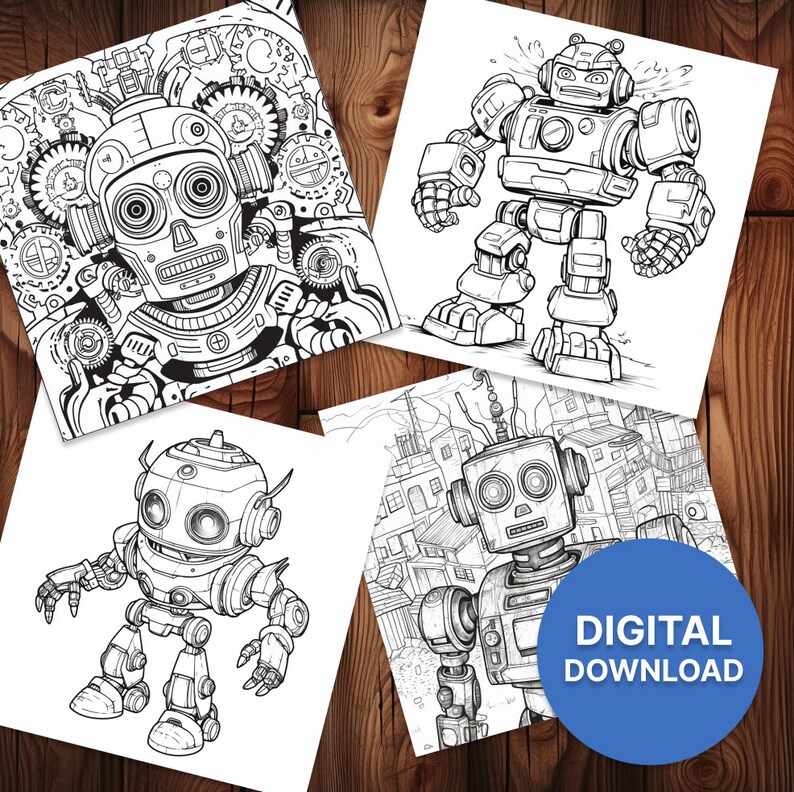 26 Printable Robot Coloring Pages for Kids - Preschool, Kindergarten ...