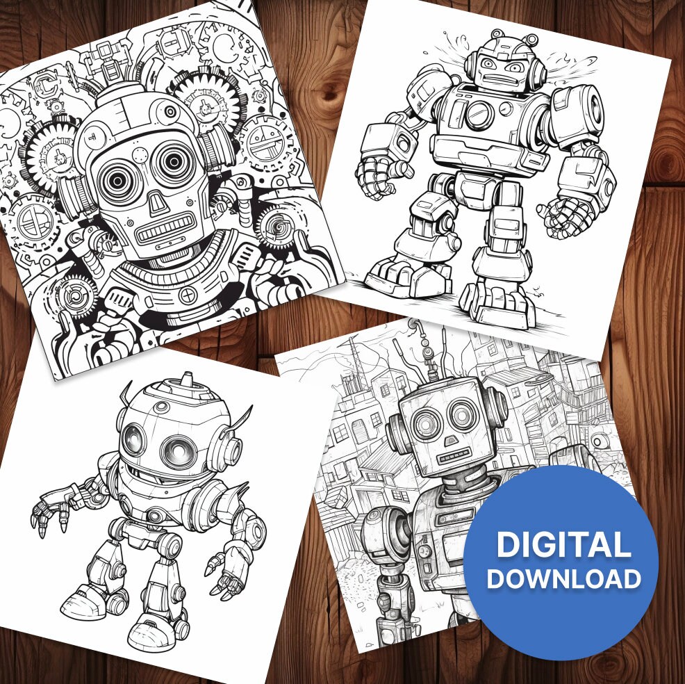 26 Printable Robot Coloring Pages for Kids - Preschool, Kindergarten ...