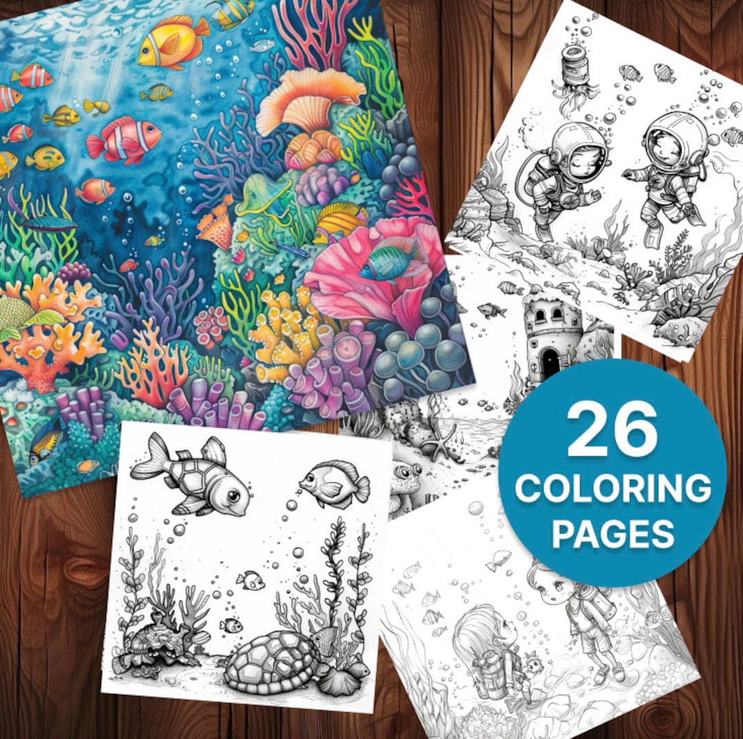 26 Printable Underwater Adventures Coloring Pages for Kids - Preschool ...