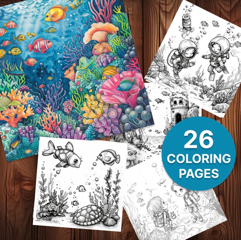 26 Printable Underwater Adventures Coloring Pages for Kids Preschool ...