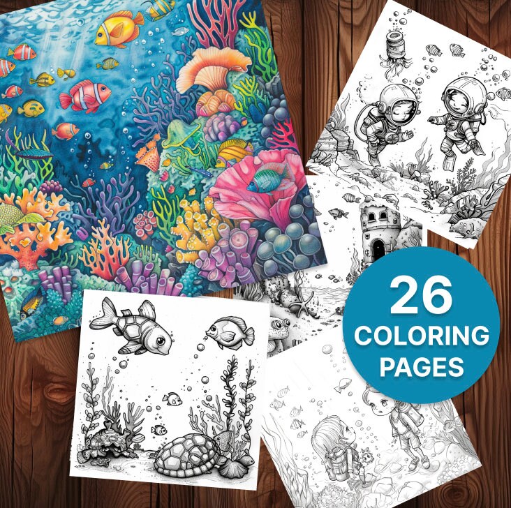 26 Printable Underwater Adventures Coloring Pages for Kids - Preschool ...