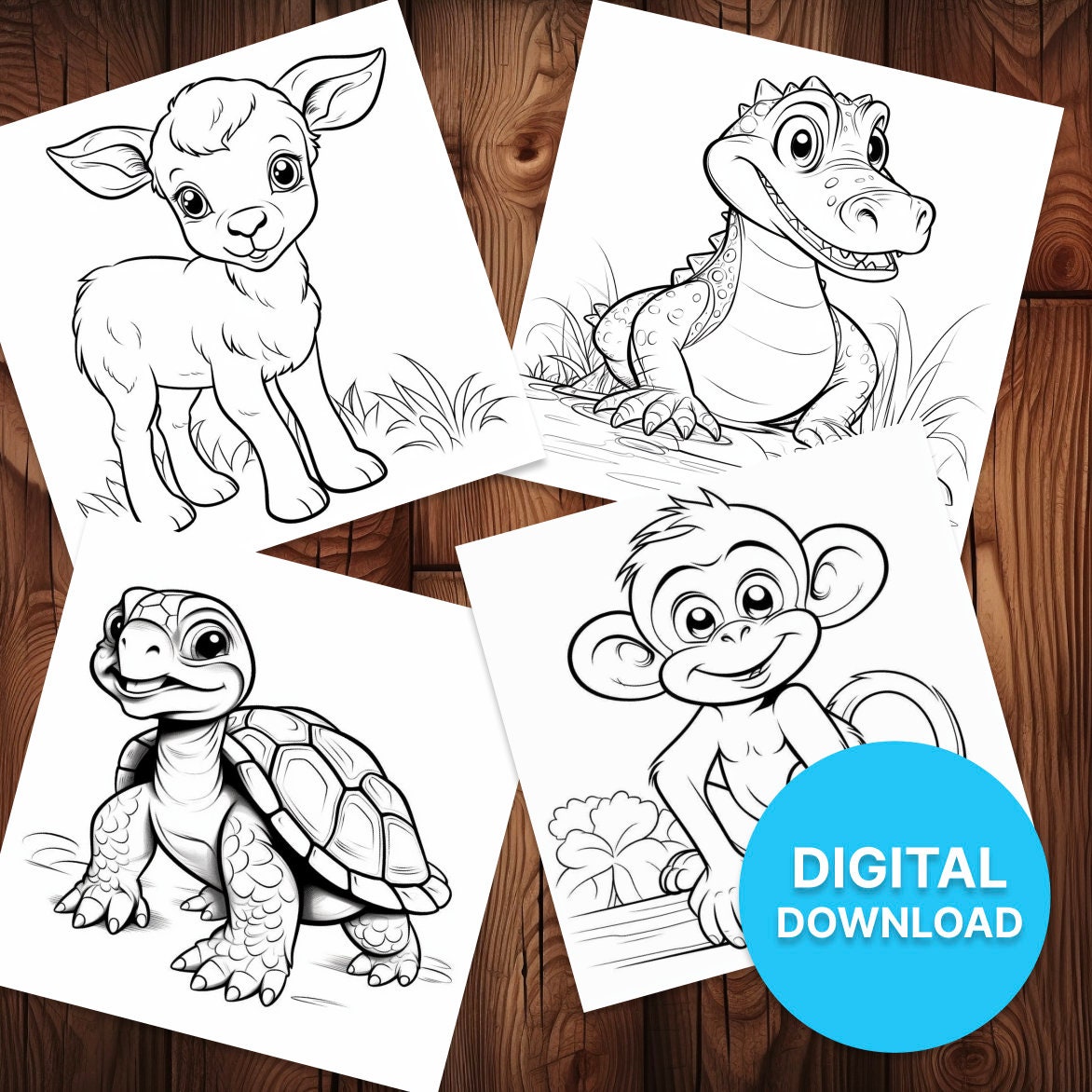26 Printable Animal Coloring Pages for Kids - Preschool, Kindergarten ...
