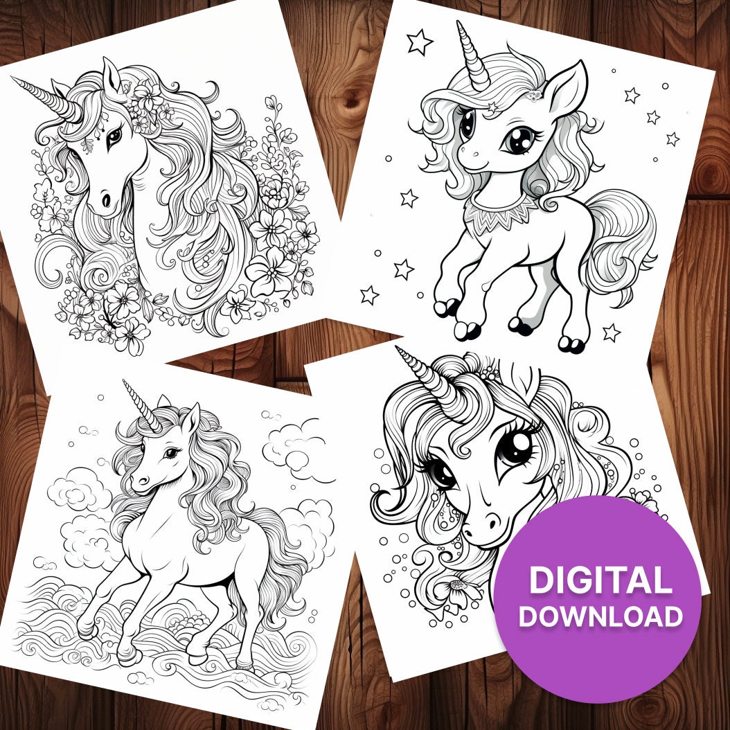 26 Printable Unicorn Coloring Pages for Kids - Preschool, Kindergarten ...