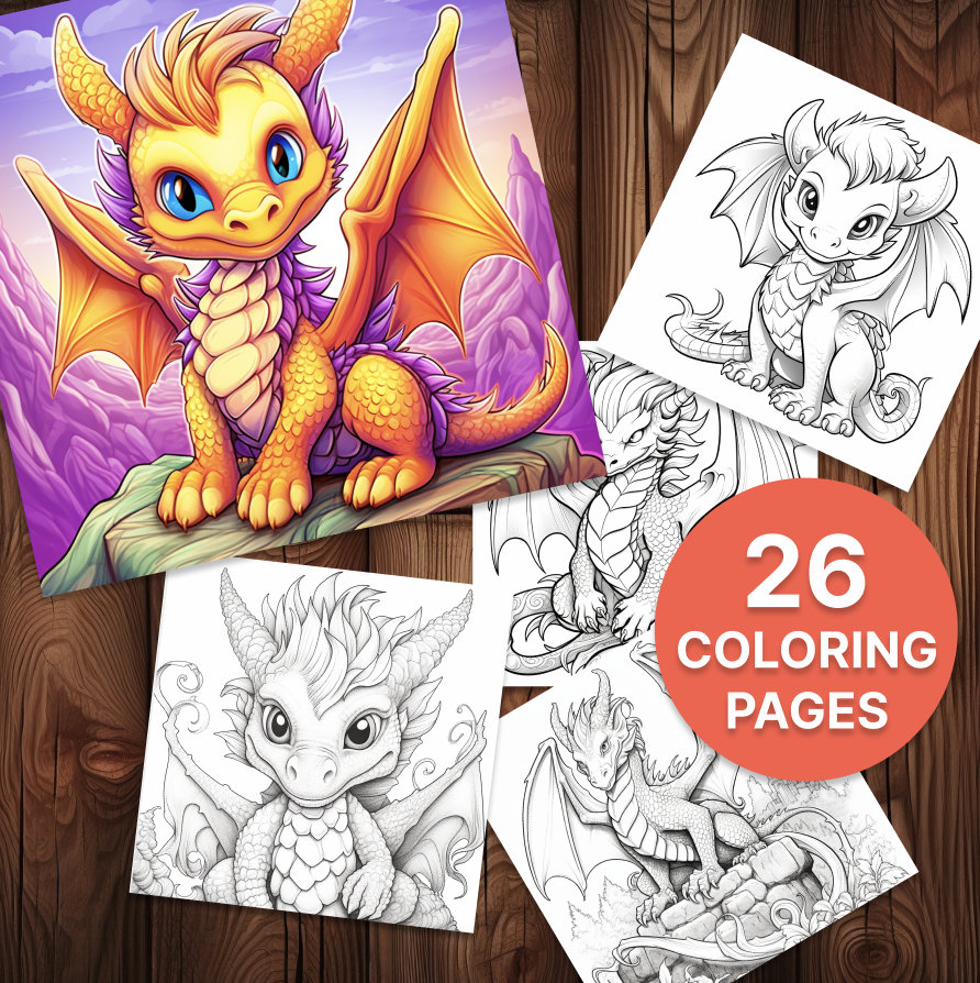 26 Printable Dragon Coloring Pages for Kids - Preschool, Kindergarten ...