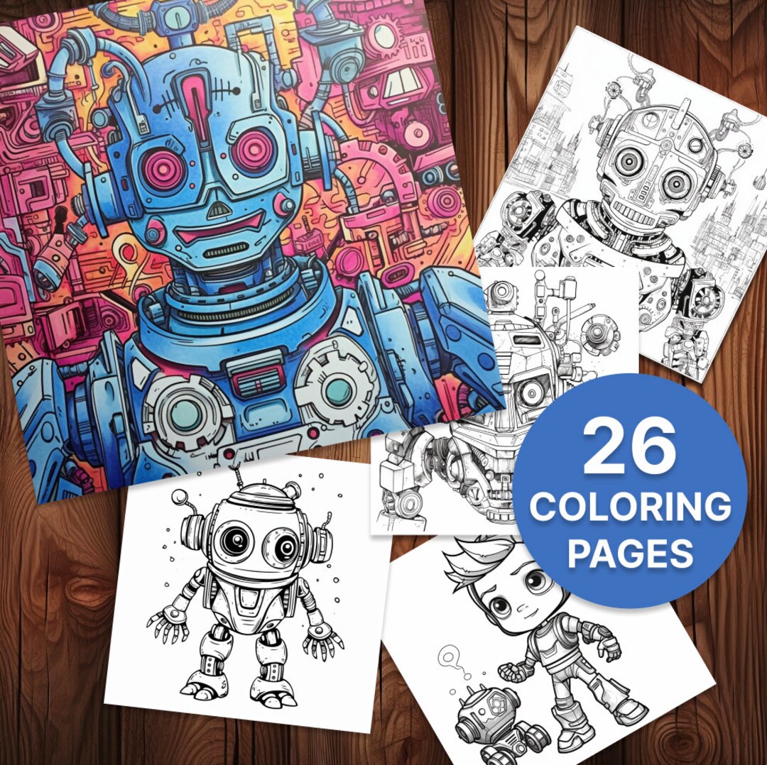 26 Printable Robot Coloring Pages for Kids - Preschool, Kindergarten ...