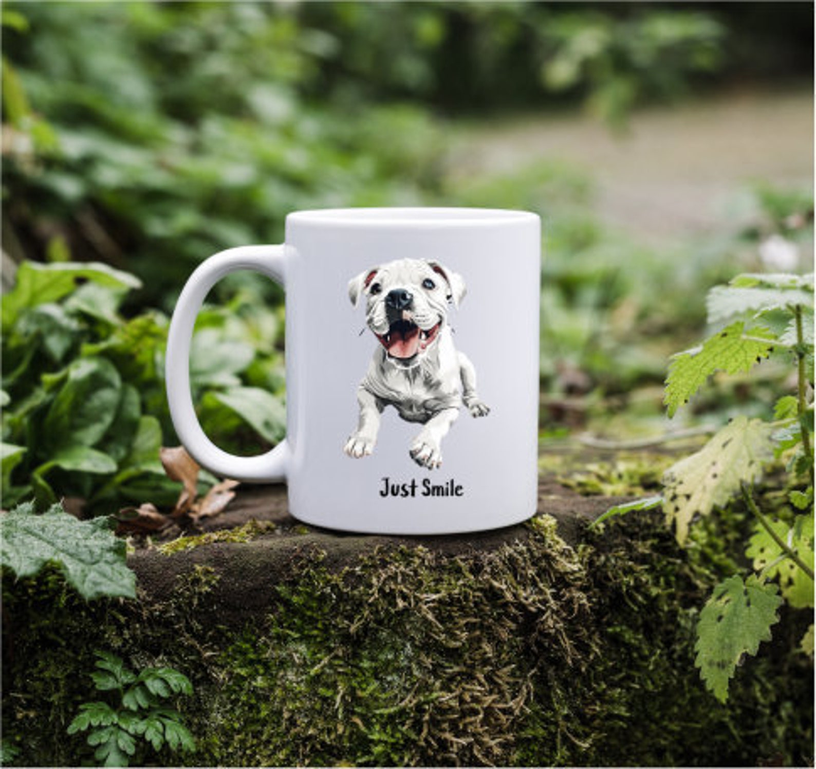 Smiling Pitbull Puppy Mug Pitbull Mug, Puppy, Dog Lover Gift, Happy Dog ...