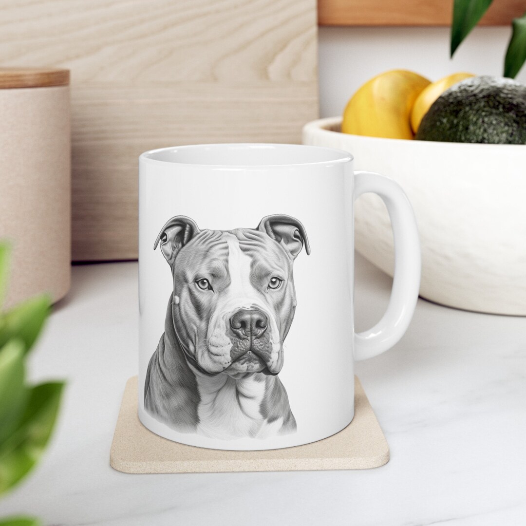 Canine Mug Man's Best Friend, Pet Lover Gift, Animal Mug, Monochrome ...