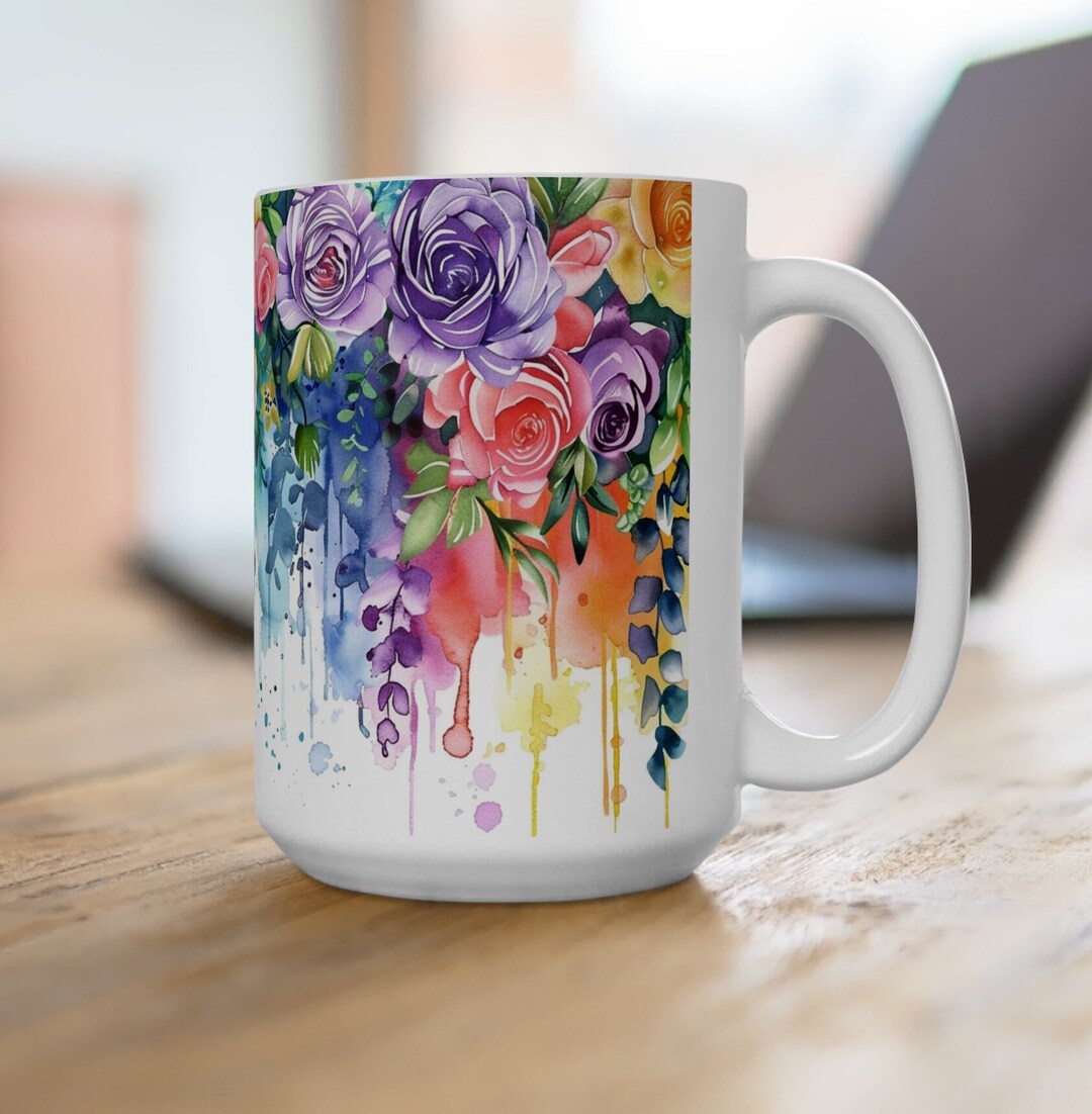 Colorful Watercolor Dripping Roses Seamless Pattern Simple Floral ...