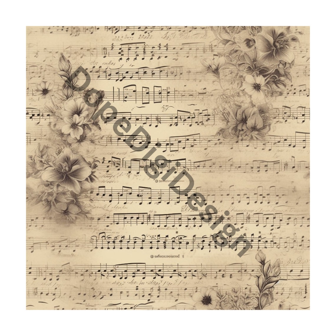 Old Music Backgrounds - Digital Paper - Antique Sheet Music - 18 ...