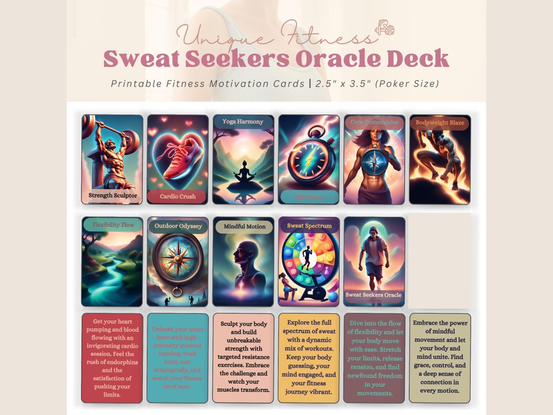 Printable Fitness Deck 11 Workout Cards & Planner PDF - Etsy UK