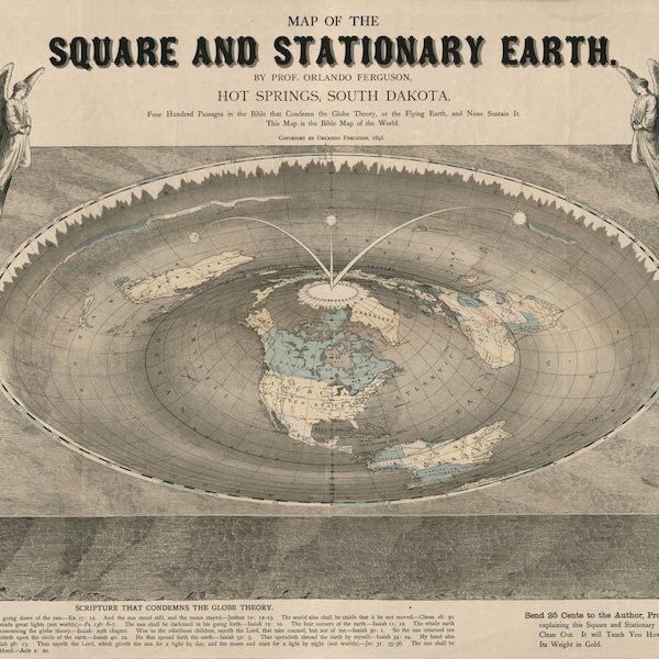 Flat Earth Map Ice Wall - Etsy