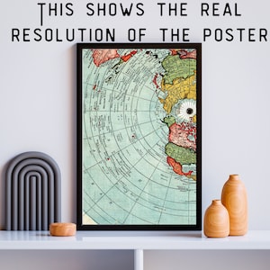 Alex Gleason 1892 Map Remastered Hi-res Poster, Flat Earth Print, Flat ...