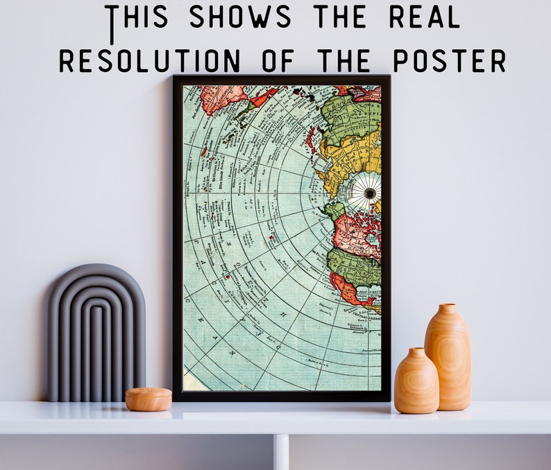 Alex Gleason 1892 Map Remastered Hi-res Poster, Flat Earth Print, Flat ...