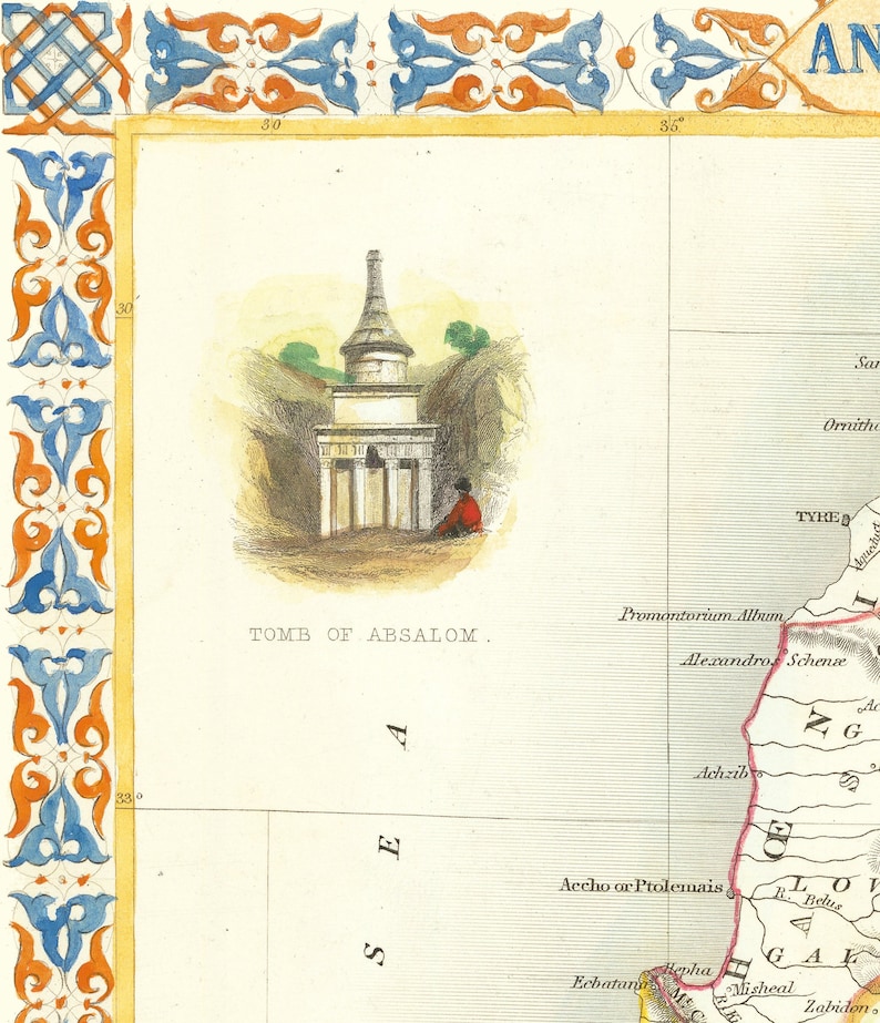 Ancient Palestine Digital Map, Palestine, Religious Map, Download ...