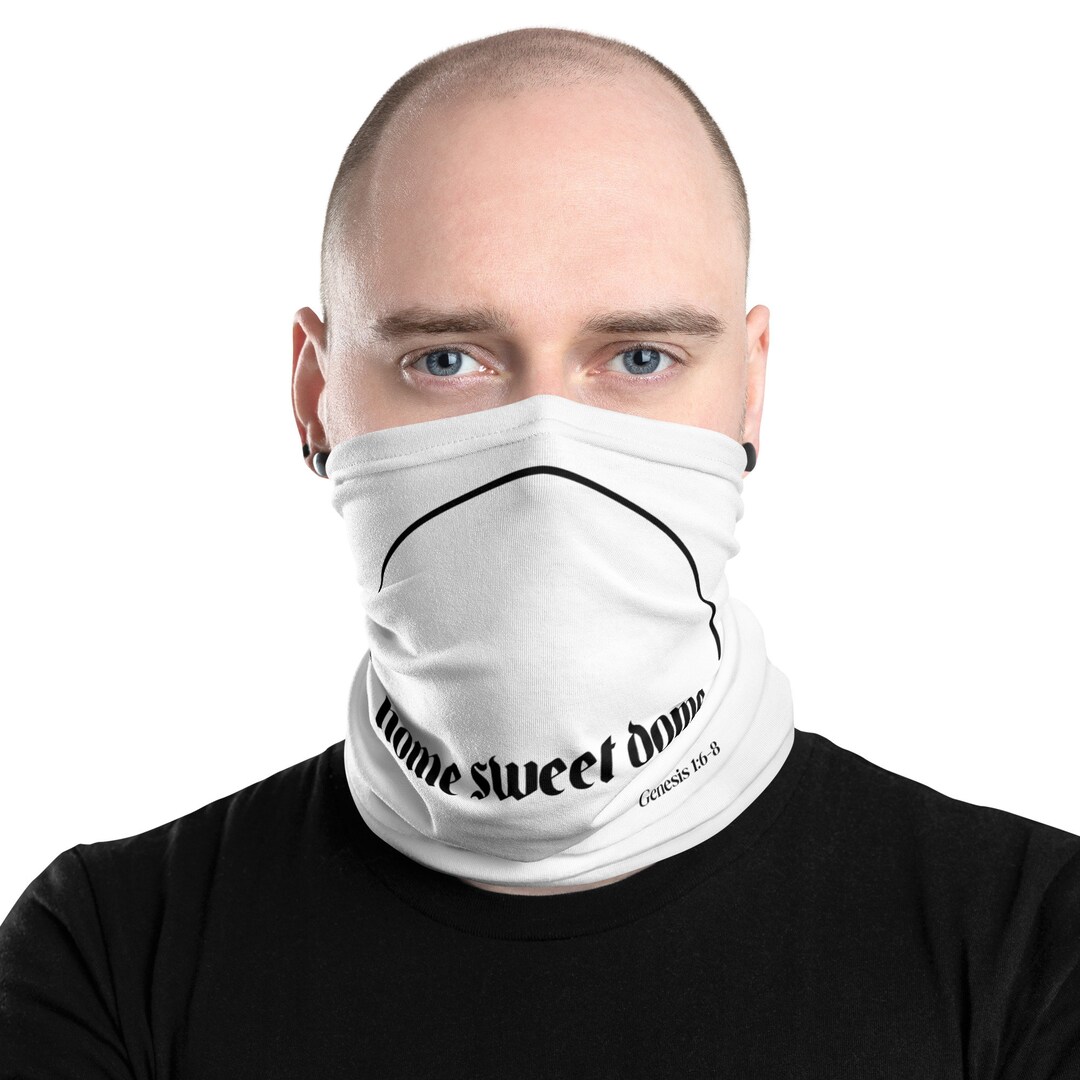 Flat Earth Once Size Neck Gaiter, Flat Earth Accessory, Home Sweet Dome ...