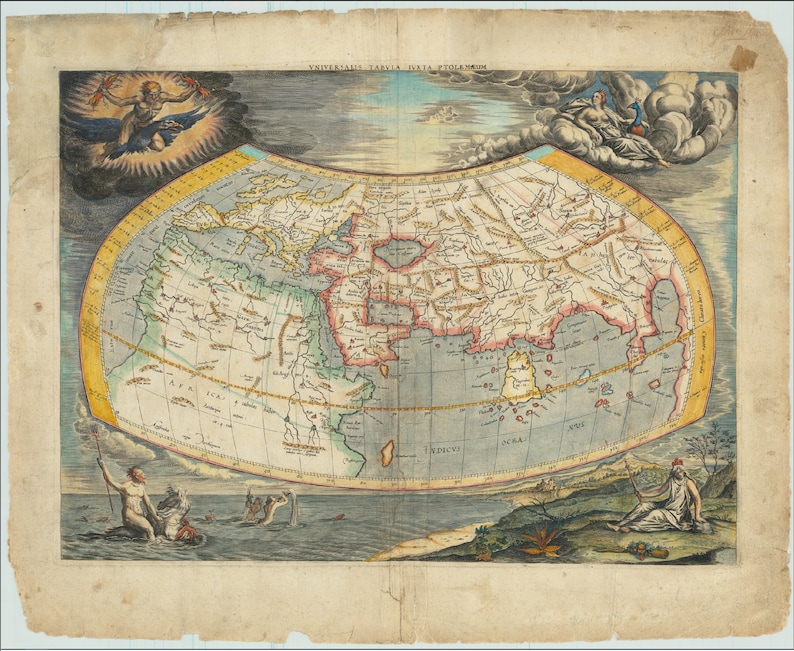 Mercator's Map Firmament Flat Earth High Resolution - Etsy UK