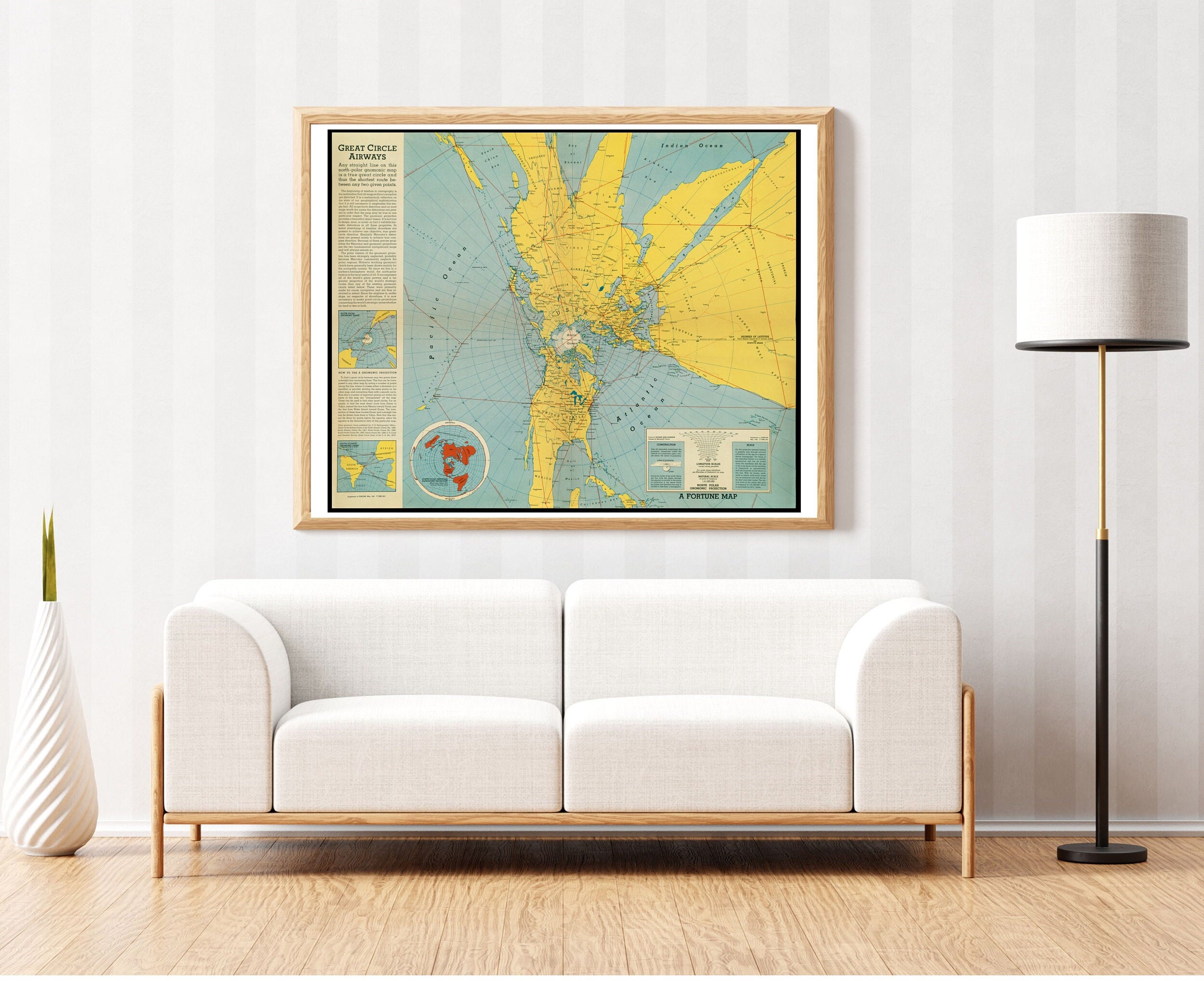 Great Circle Airways, Digital Download, Flat Earth Air Map, Flat Earth ...