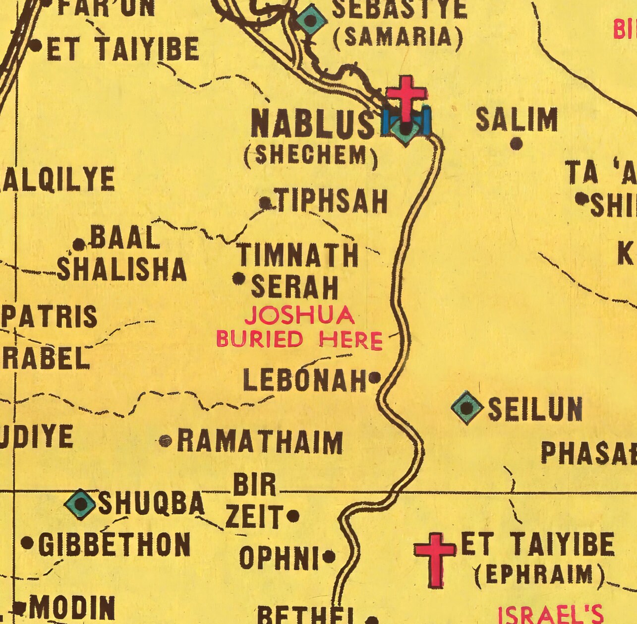 Palestine Land of Strife Map, Digital Download, Holy Land Map ...
