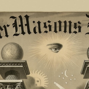 Master Mason's Diploma – Rare Masonic Certificate With Esoteric ...