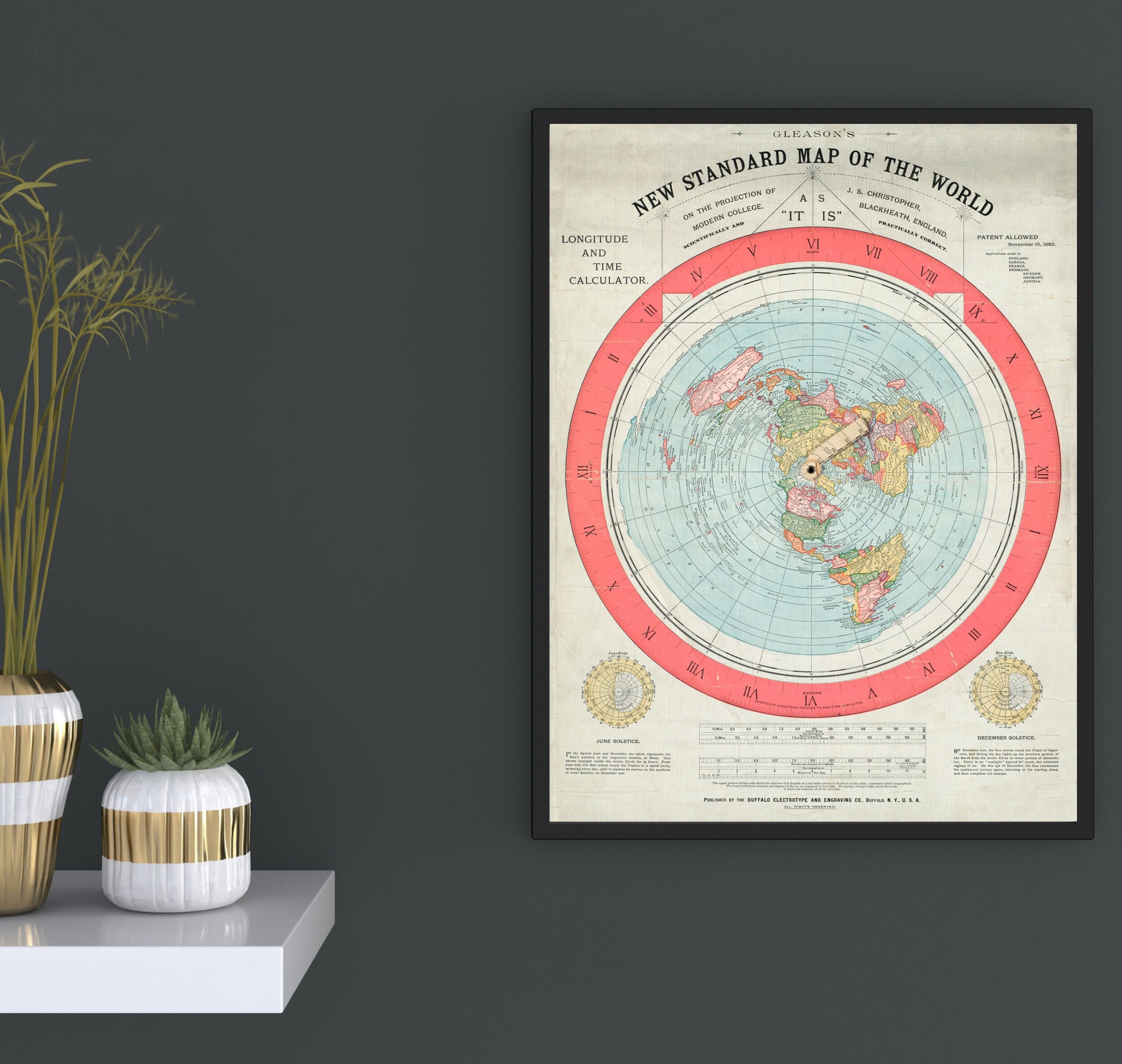 Alexander Gleason's Vintage 1892 Map Upscaled, Digital Download ...