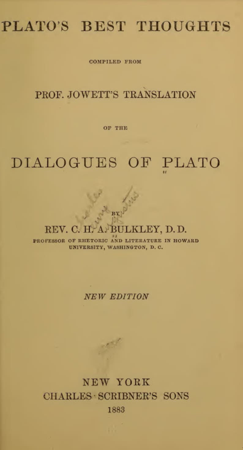 Plato’s Best Thoughts PDF, Dialogues of Plato Ebook Download - Etsy