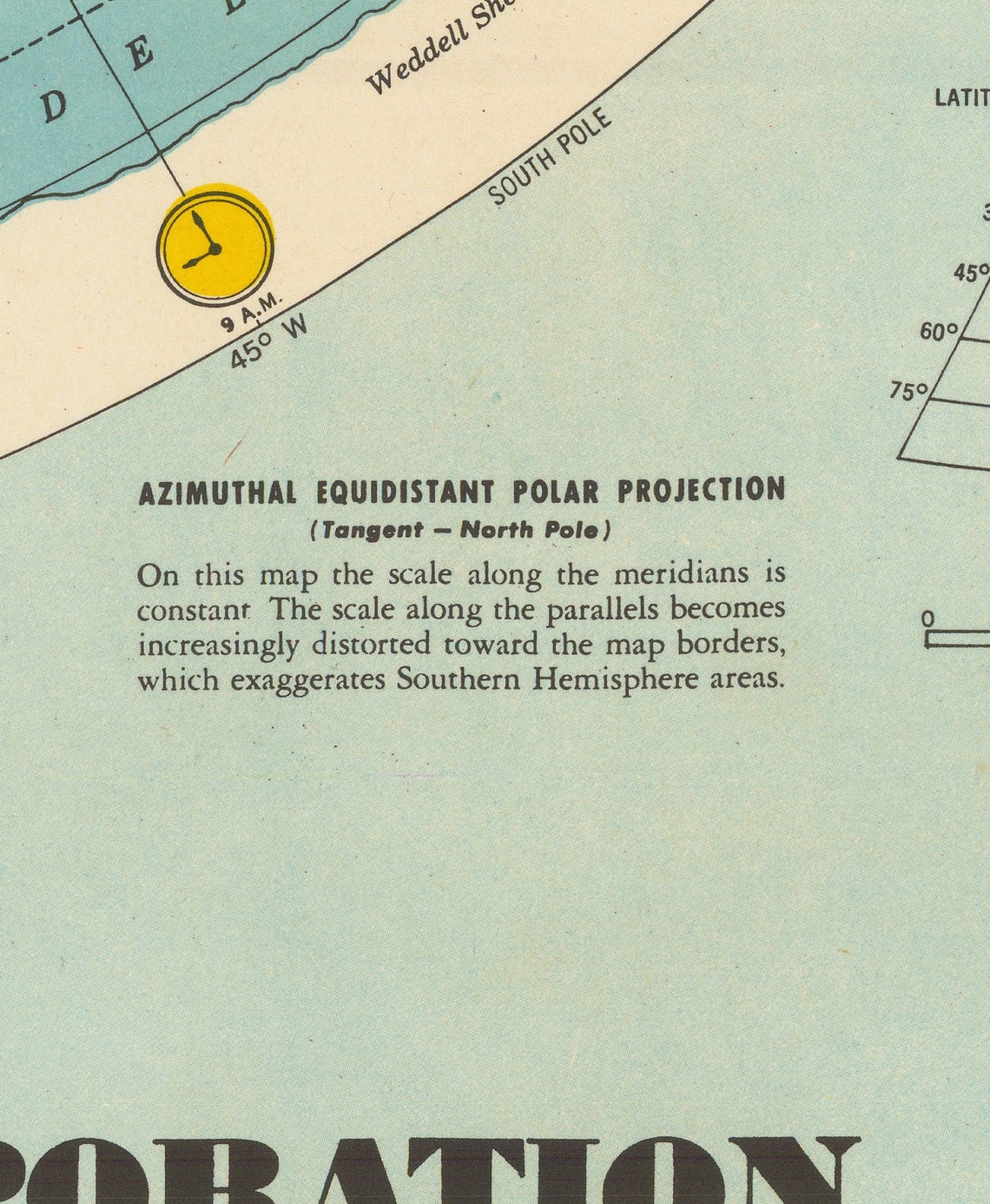 Air Age Map of the World, Map, Flight Paths, Flat Earth, 1938, Digital ...