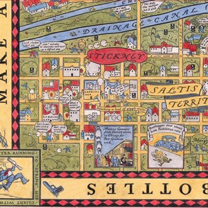 Chicago Gangland Map 1931 | Vintage Crime Map by Arthur Erickson ...