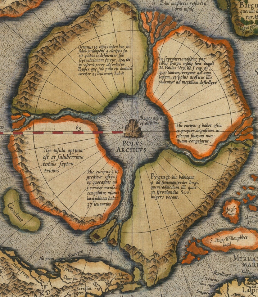 Rupes Nigra Map, Digital Download, North Pole Map, Black Rock, Black ...