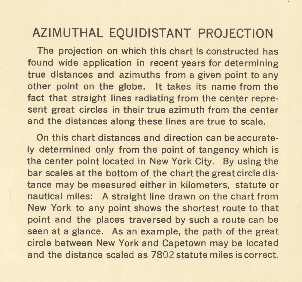 Post World War 2 Air Map, Digital Download, Map, Azimuthal Equidistant ...