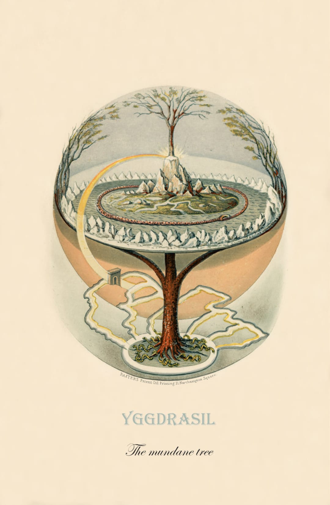 Yggdrasil Upscaled, Ancient Cosmology, Digital Download, Mundane Tree ...