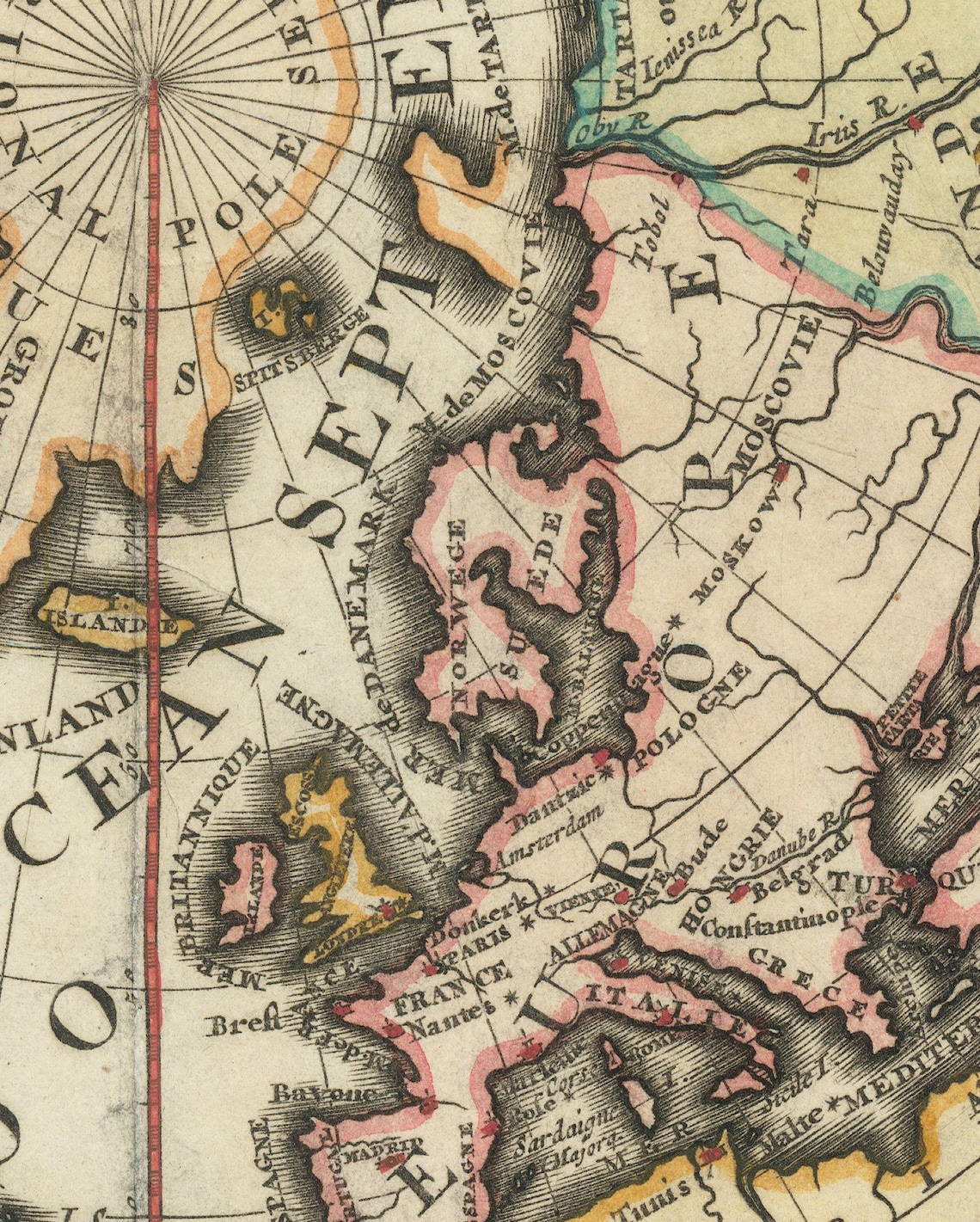 Planisphere Terrestre Suivant Les Nouvelle, Digital Download, Flat ...