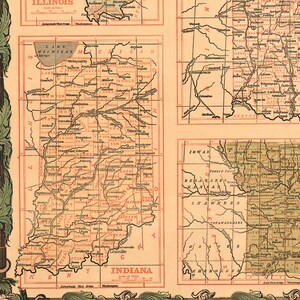 Pictorial Map of the Great West, Digital Download, Old USA Map ...