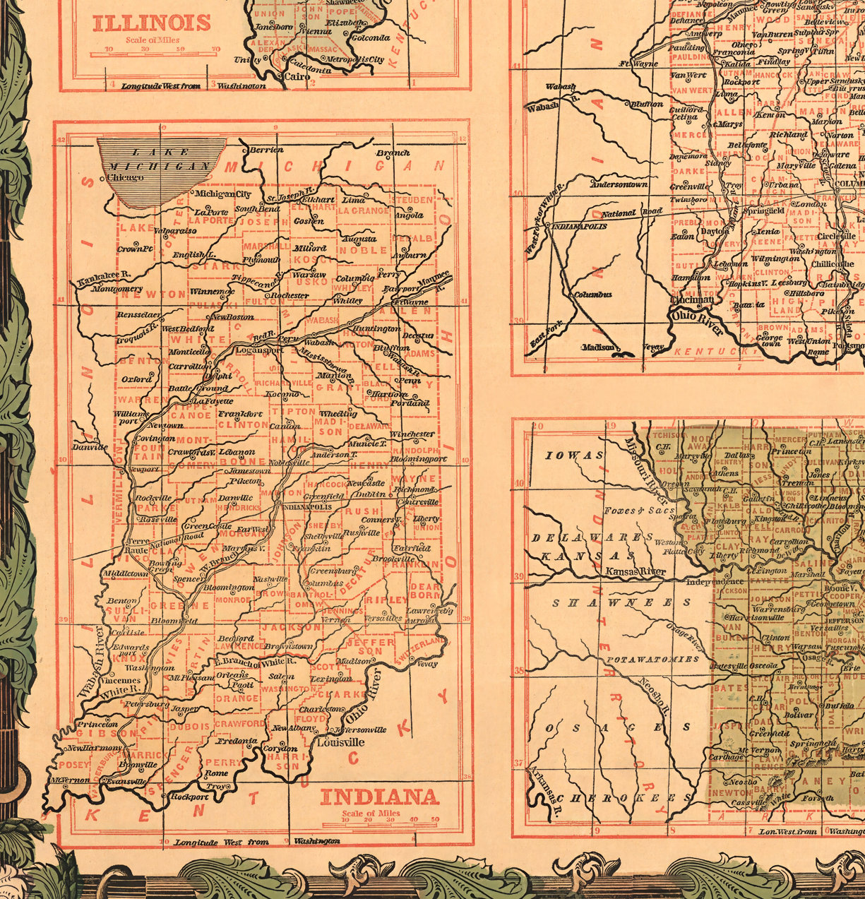 Pictorial Map of the Great West, Digital Download, Old USA Map ...