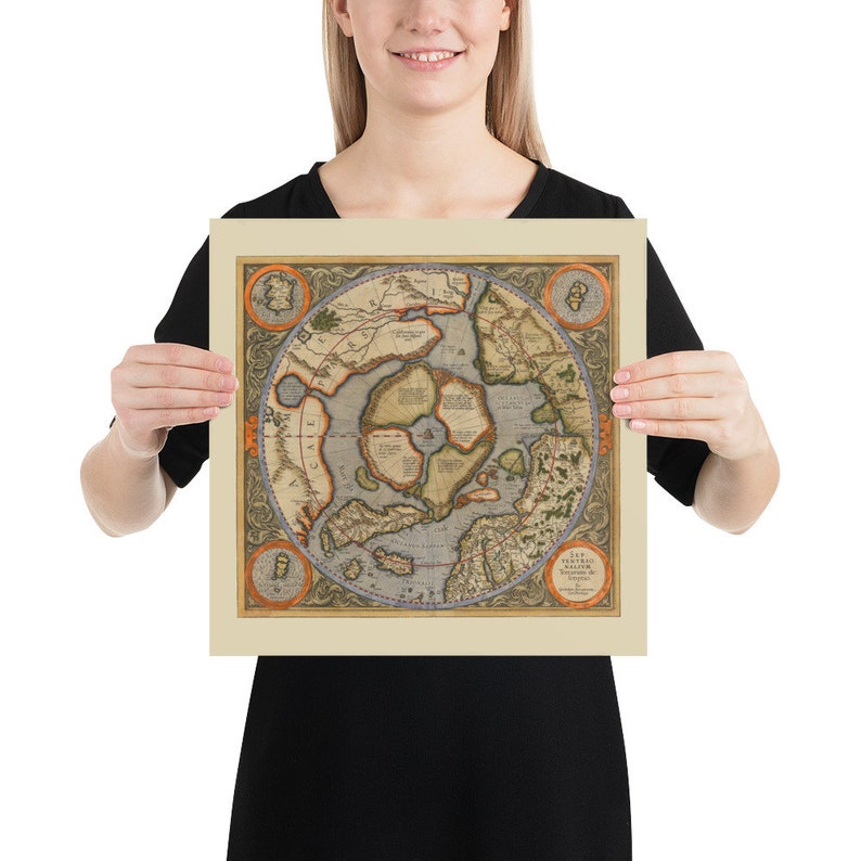 Rupes Nigra Poster, North Pole Black Rock, Poster, Map, the Black ...