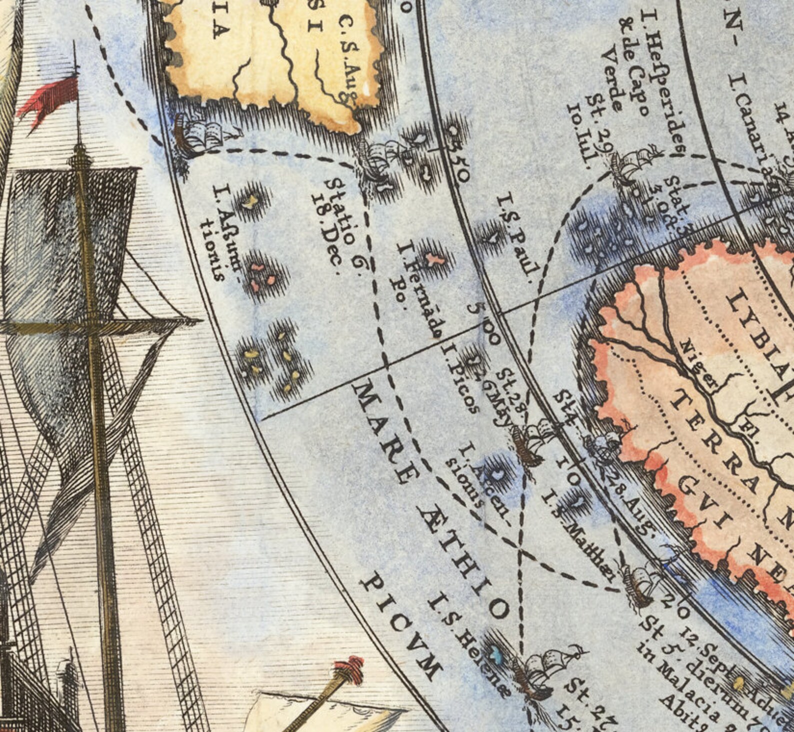 Magellan's Circumnavigation in 1522, Digital Download, Flat Earth Map ...