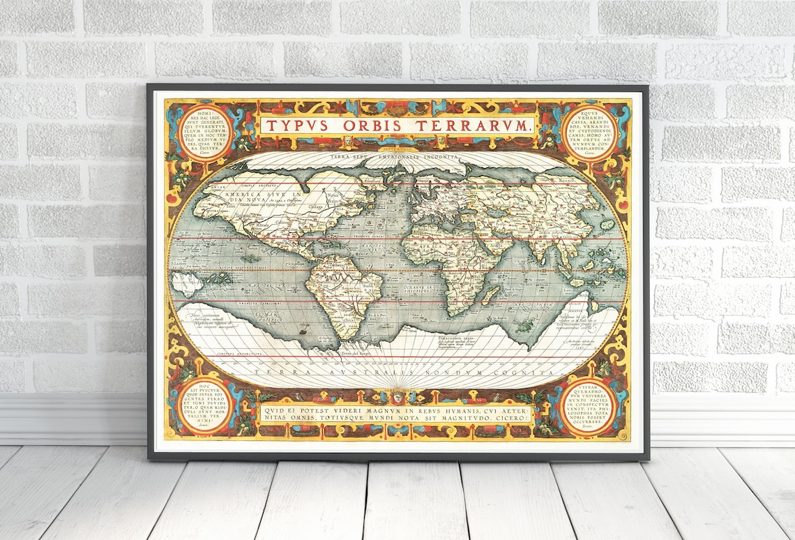 Abraham Ortelius, Map, High Resolution, Theatrum Terrarum, Theatre of ...