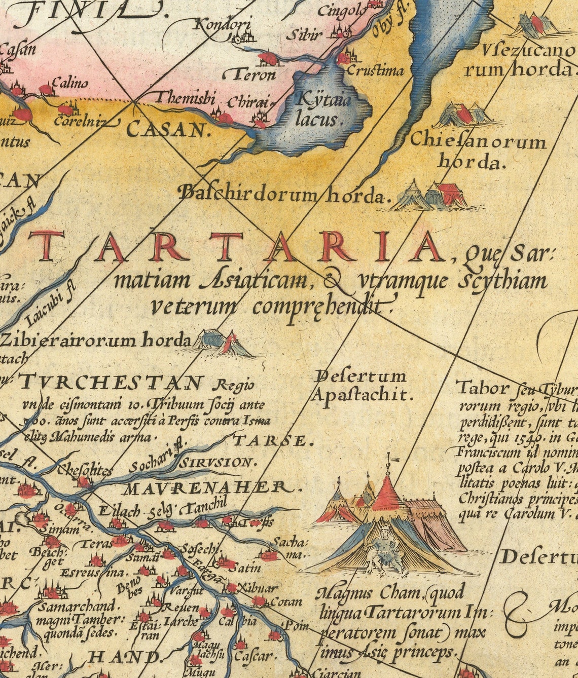 Tartary Map 1578 Mercator, Great Tartary World Map, Ptolemy World Map ...